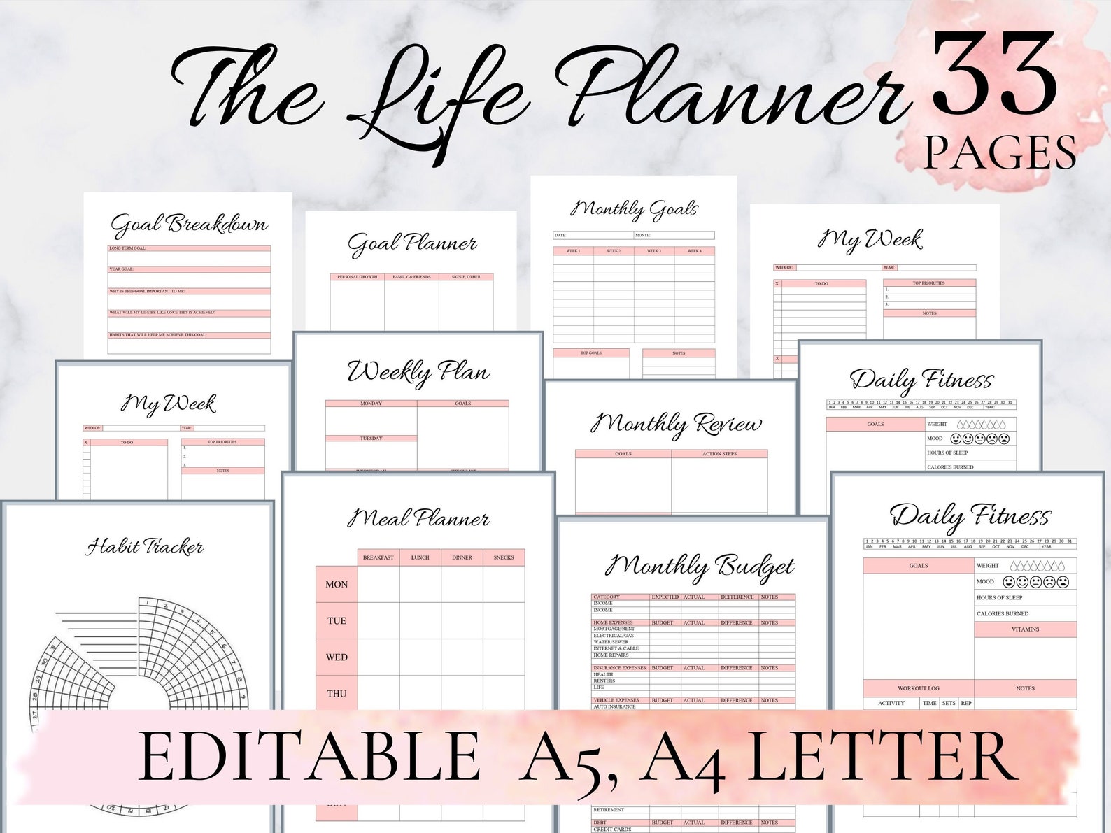 Life Planner Printable Life Planner Life Planner Binderlife - Etsy