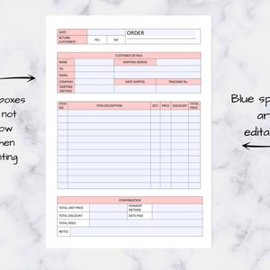 Small Business Planner Template, Order Form, Order Tracker Printable, Orders Tracking, Online ...