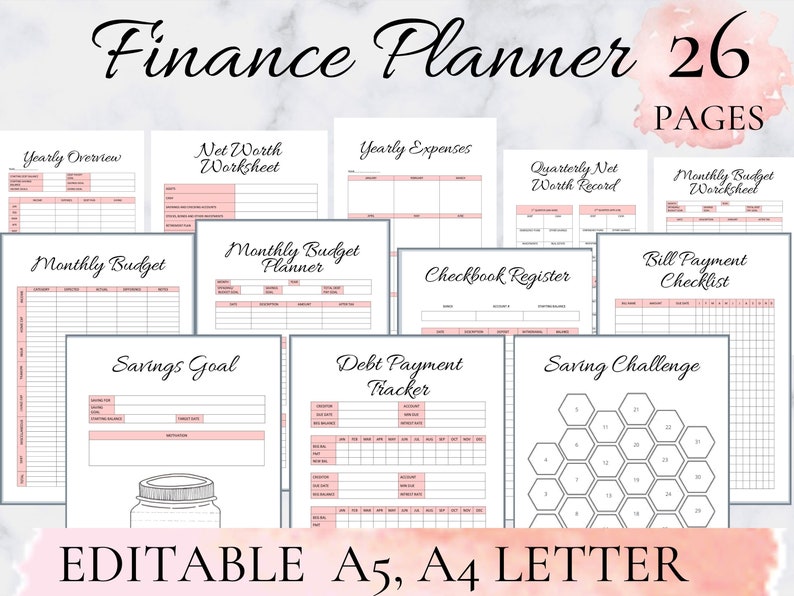 Finance Planner Finance Planner Kit Finance Planner Book - Etsy