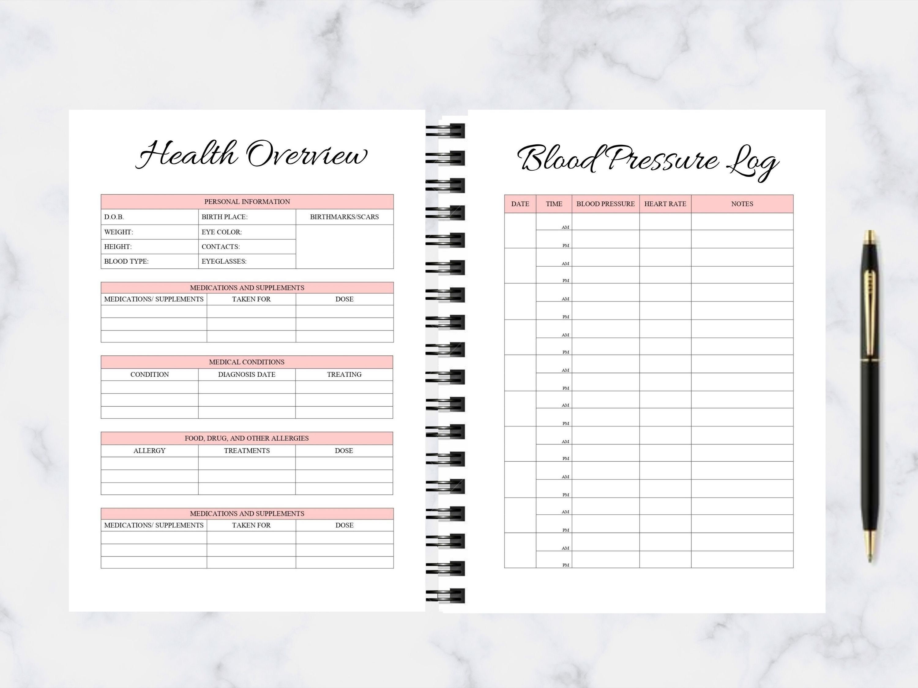 Health Care Planner Medical Planner Health Care Planner - Etsy
