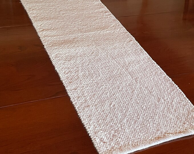 Handwoven White 100% Cotton Table Runners Pre-washed and Dried ...