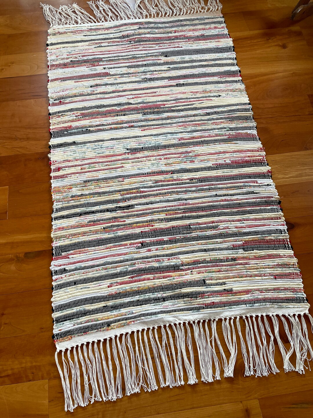 Handwoven Cotton Rag Rug 31 X 52 - Etsy