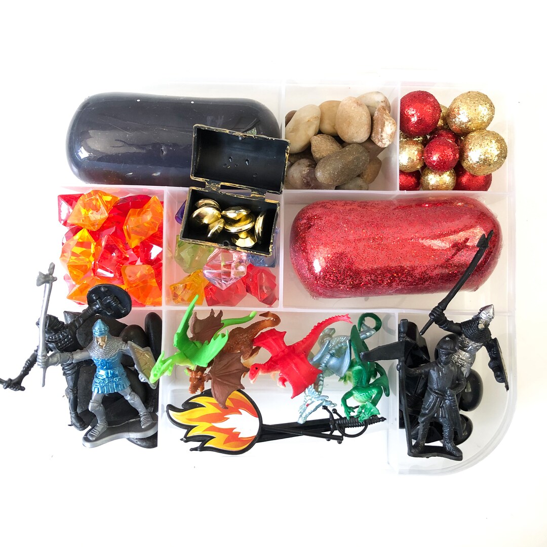Play Dough Kit, Dragons Play Dough Kit, Dragons and Knights, Sensory ...