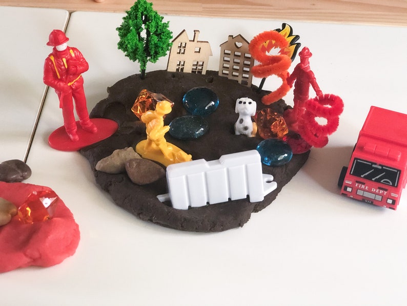 Play Dough Kit Firefighter Play Dough Kit Firefighter | Etsy