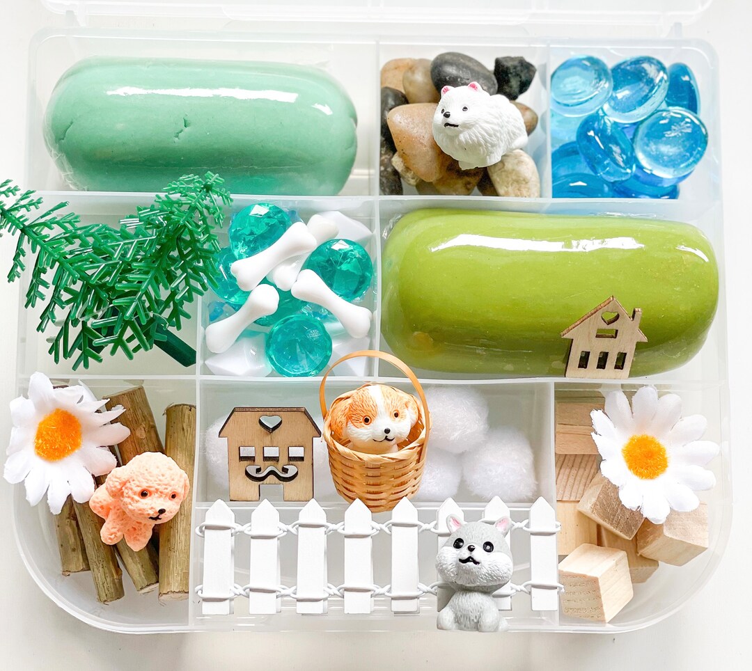 Play Dough Kit, Dog Play Dough Kit, Kids Gift, Dog Sensory Box, Sensory ...