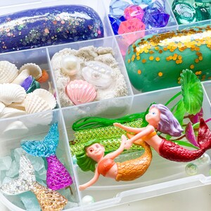 Play Dough Kit, Mermaid Play Dough Kit, Mermaid Kit, Sensory Kit, Play ...