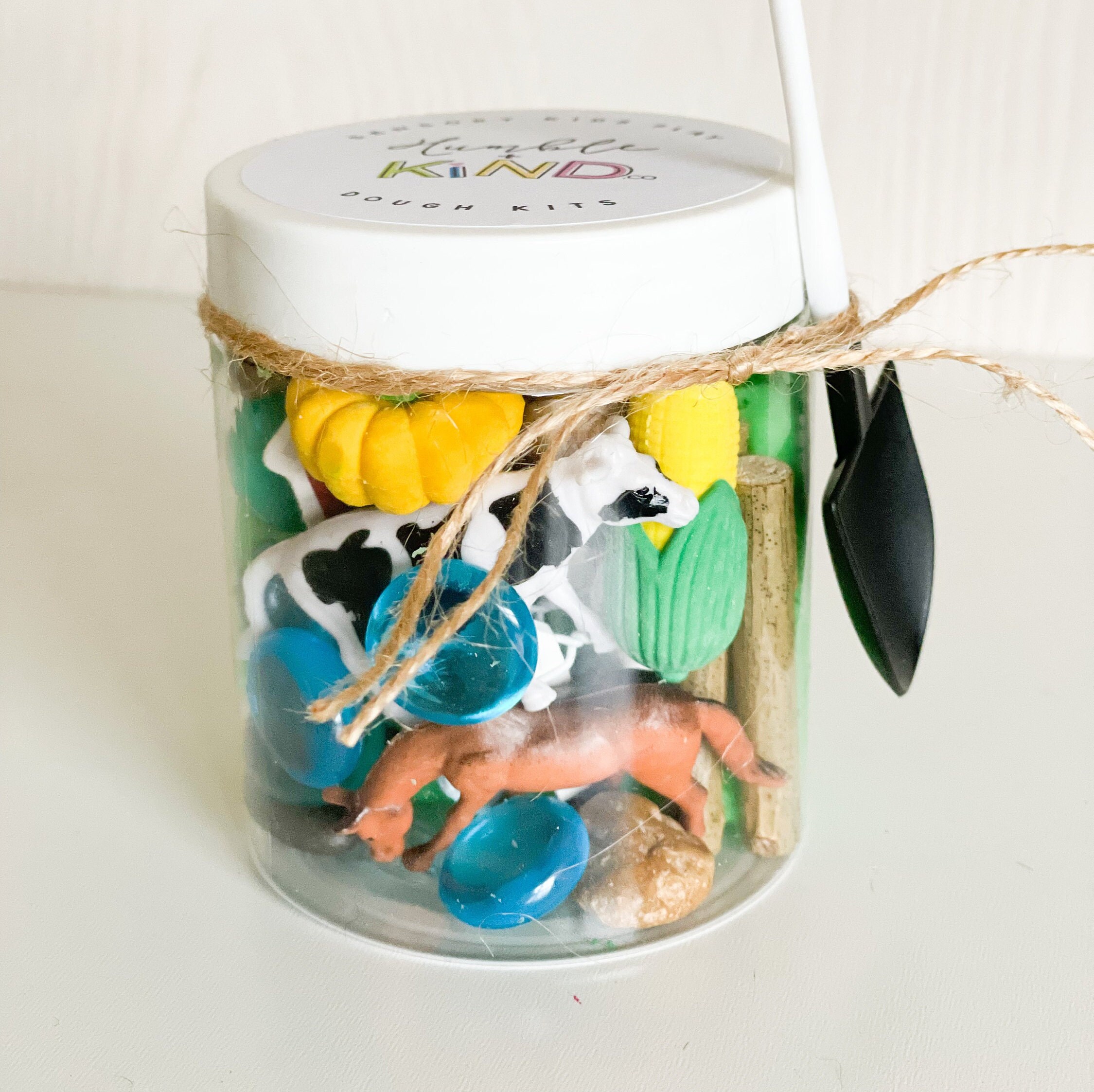 Play Dough Kit Play Dough Jar Farm Play Dough Dough to Go - Etsy