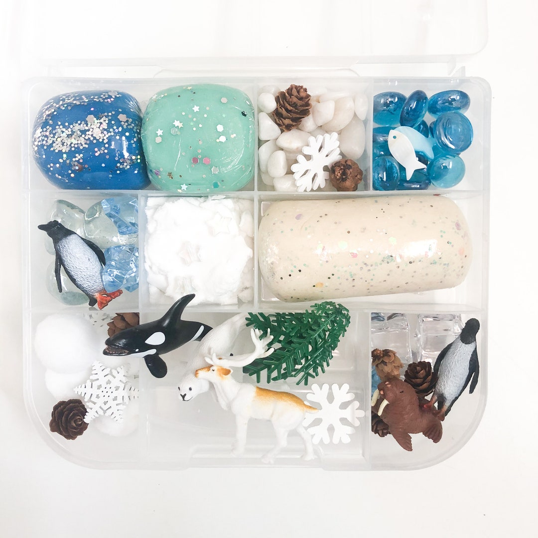 Play Dough Kit, Arctic Play Dough Kit, Polar Play Kit, Sensory Kit ...