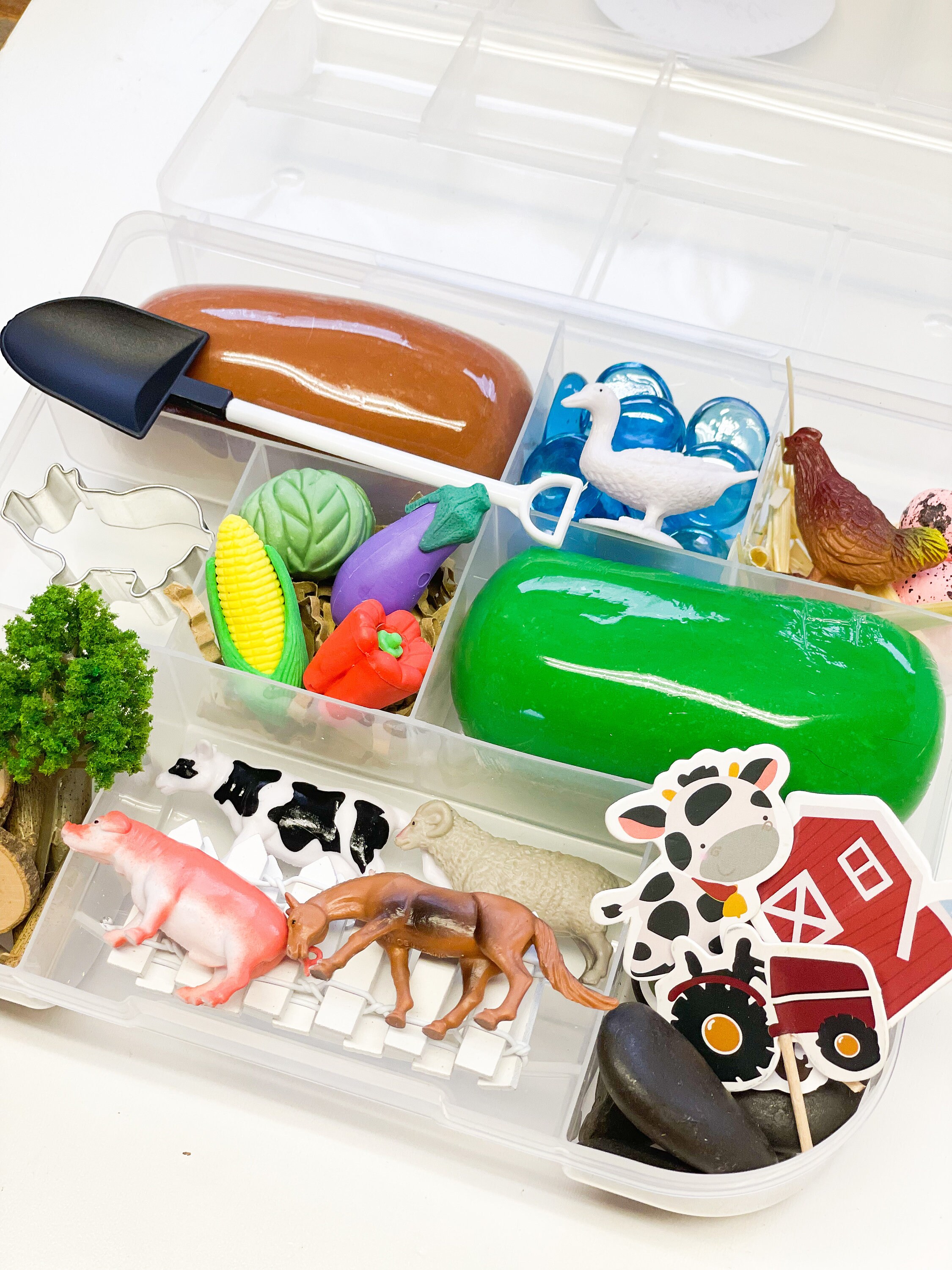 Play Dough Kit Farm Play Dough Kit Play Farm Kit Sensory | Etsy