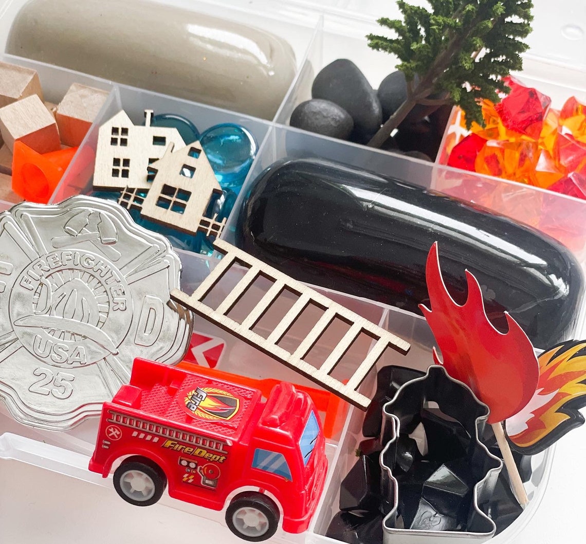 Play Dough Kit Firefighter Play Dough Kit Firefighter - Etsy