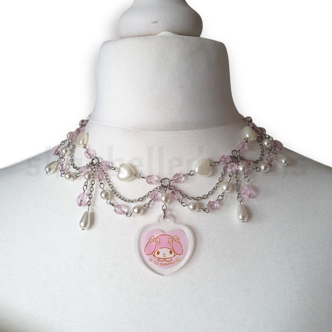 My Melody Princess Beaded Necklace - Etsy