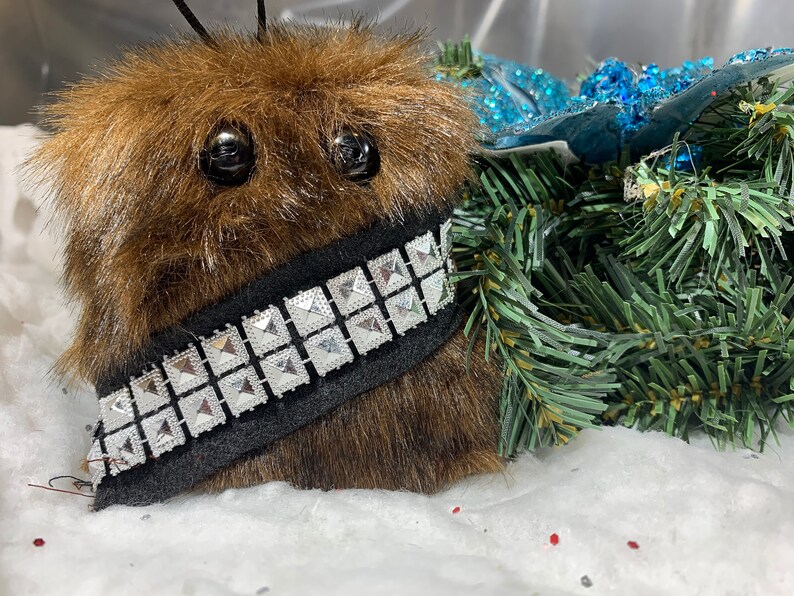 Cute Brown Fuzzy Space Alien Christmasornament, Geek Ornament, Galactic ...