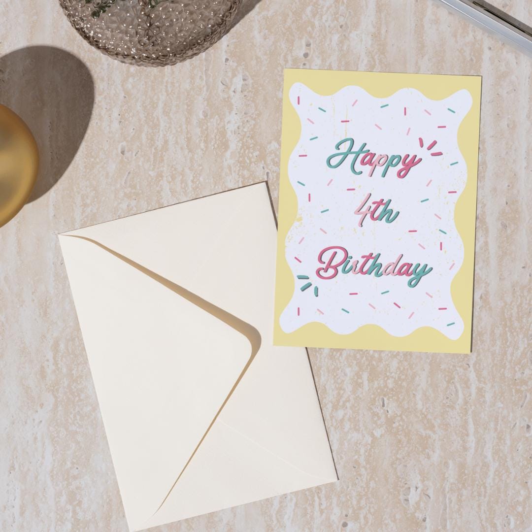 Birthday Cake Card Canva Templete - Etsy