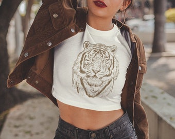 Tiger Crop Top | Etsy