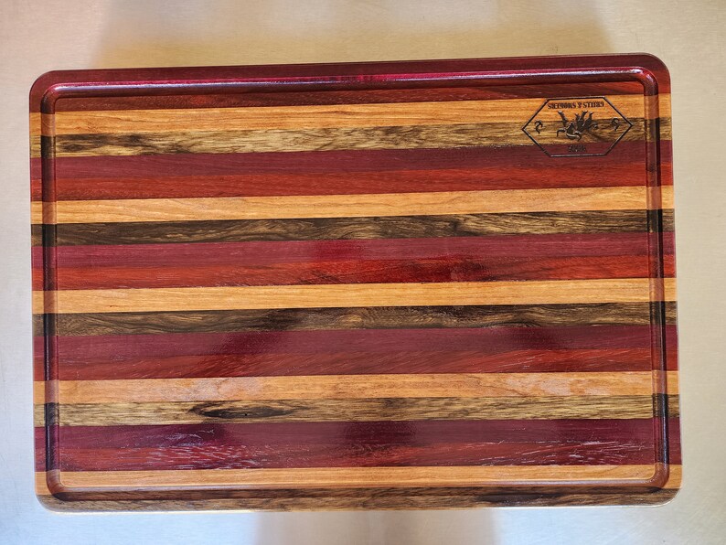 Xl Exotic Wood Cutting Board - Etsy