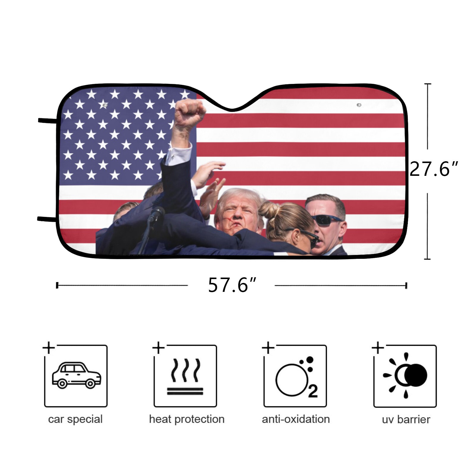 MAGA TRUMP 2024 - Iconic Fist Pump | Car Windshield Sunshade | Window ...