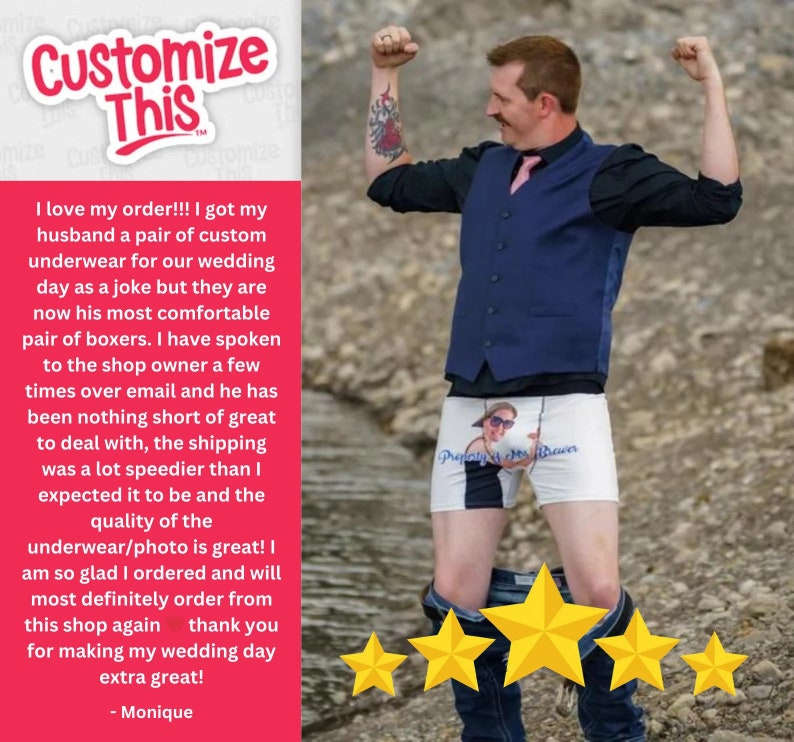 Customize This! Hug My Treasure Custom Face Boxer Briefs. Personalized ...