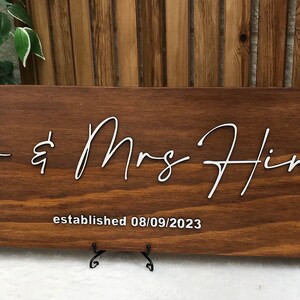 Top Table Wedding Sign, Mr & Mrs Wedding Centrepiece With 3D Names ...