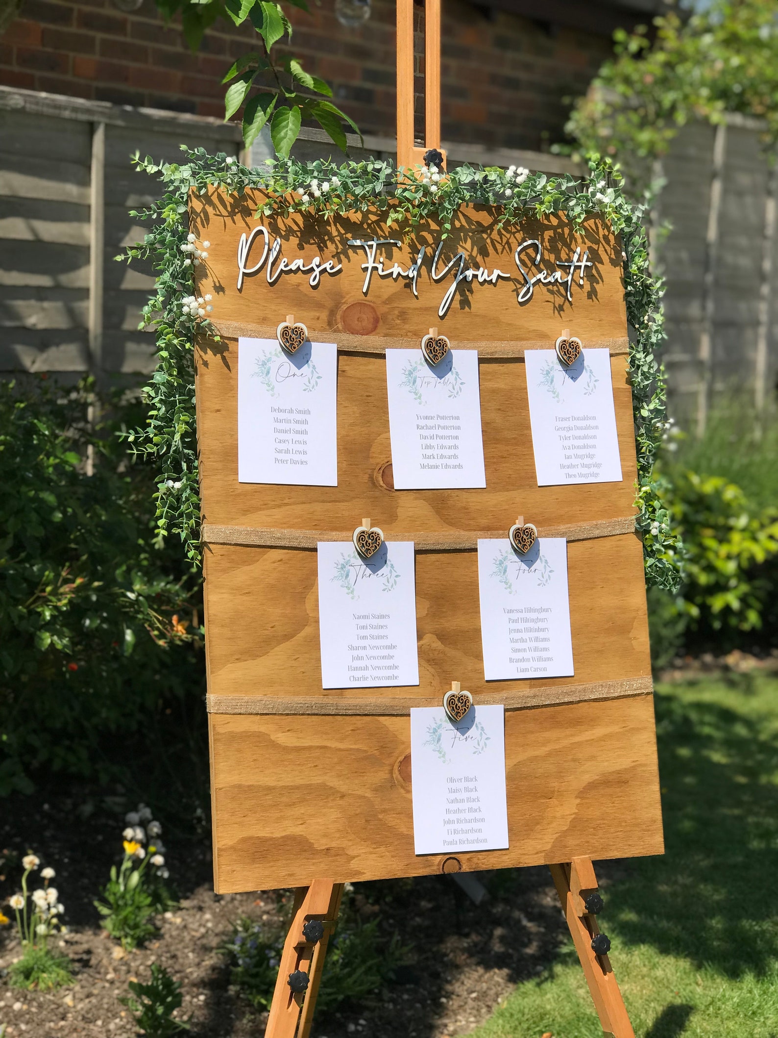 Rustic Wooden Wedding Seating Chart, 3D Personalized Table Plan - Etsy UK