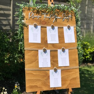 Rustic Wooden Wedding Seating Chart, 3D Personalized Table Plan - Etsy UK