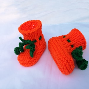 Halloween Pumpkin Baby Booties Knitting Pattern – Festival Costume (PDF ...