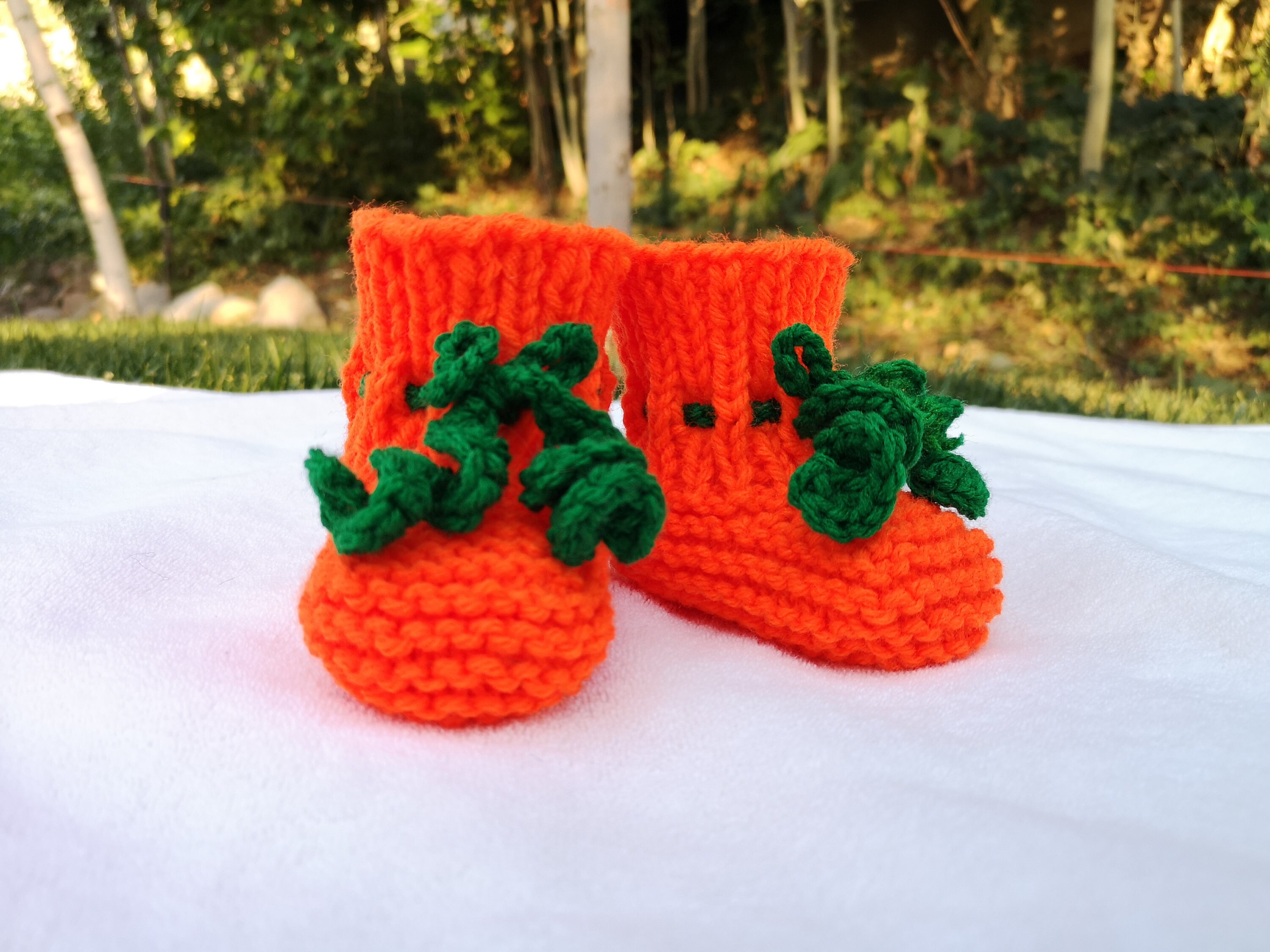 Halloween Pumpkin Baby Booties Knitting Pattern – Festival Costume (PDF ...