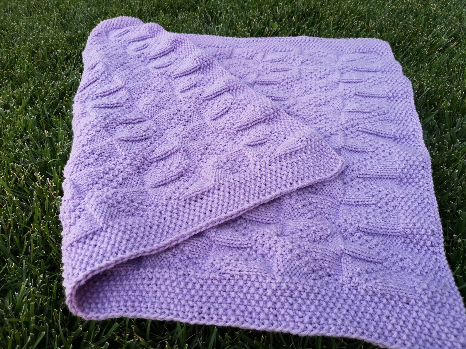 Reversible Baby Blanket Knitting Pattern Easy Knitting - Etsy