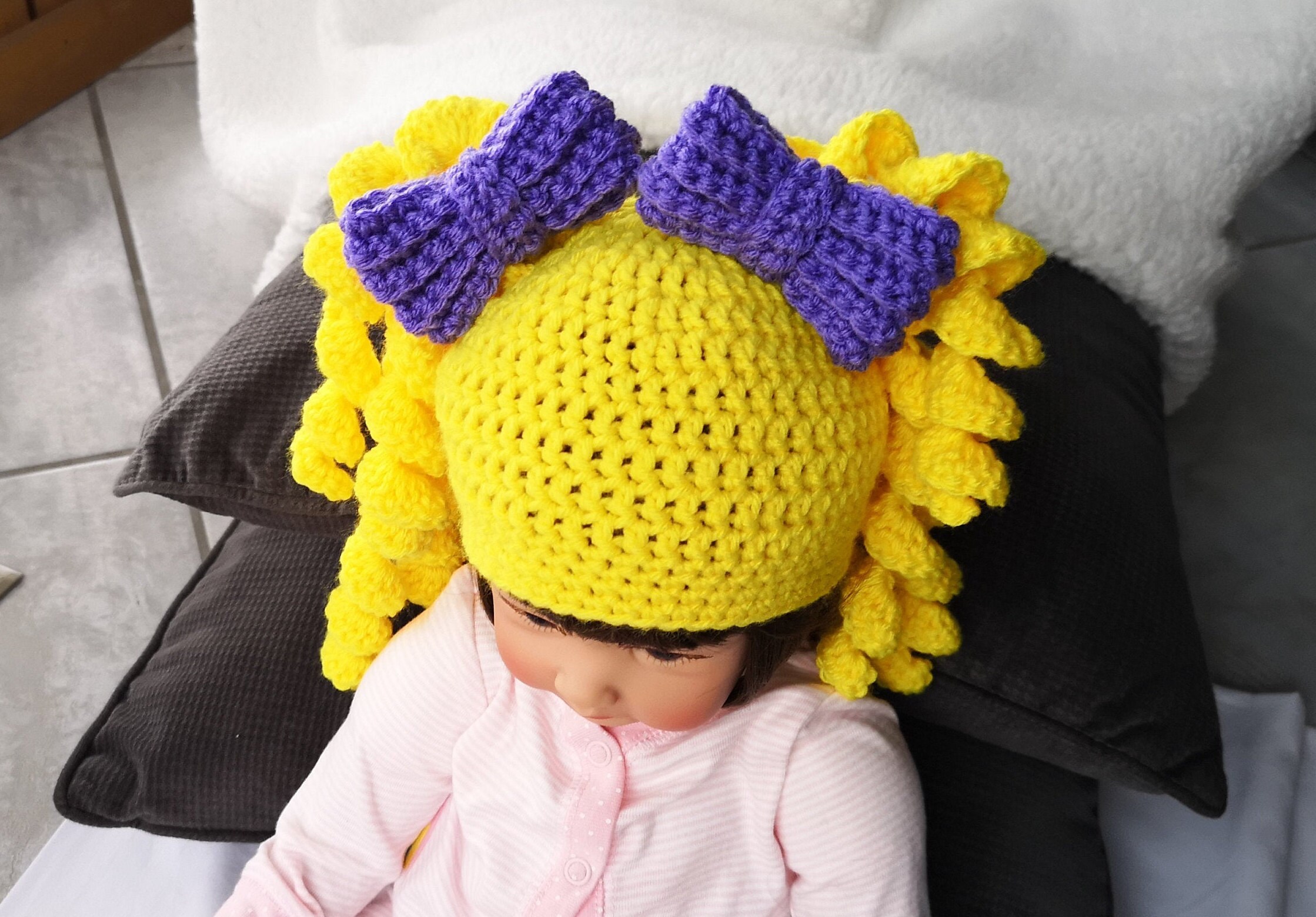 Crochet Pigtail Hat Pattern, Funny Bonnet (digital Download) - Etsy