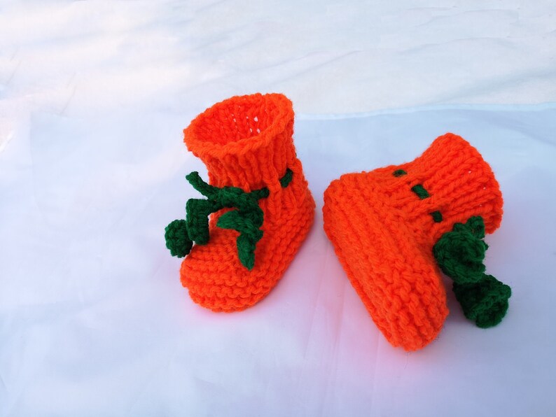 Halloween Pumpkin Baby Booties Knitting Pattern – Festival Costume (PDF ...