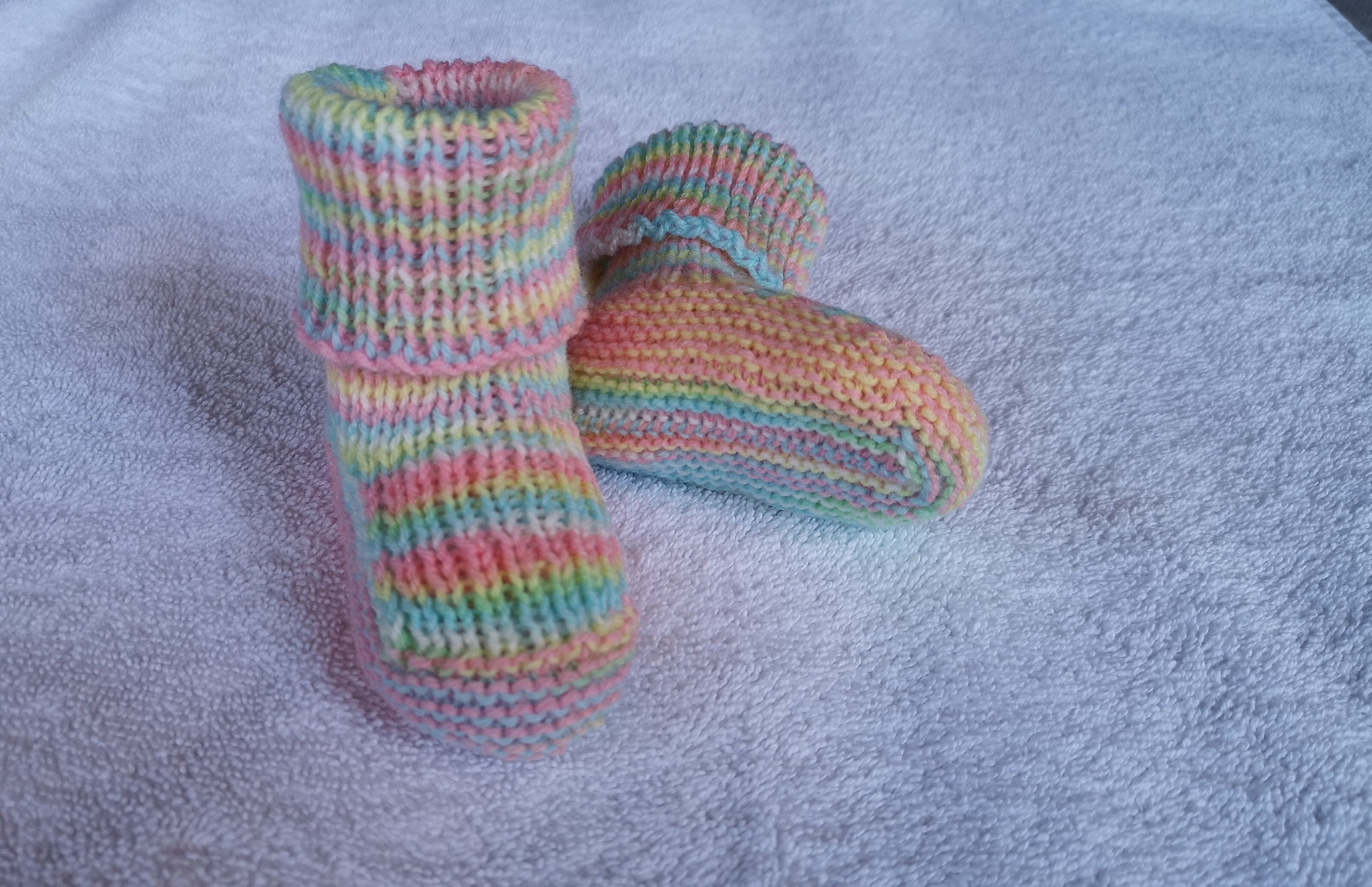 Easy Knit Baby Booties Pattern, Beginner Two Needle (PDF Pattern) - Etsy