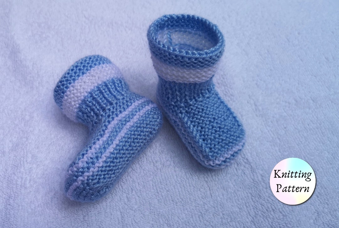 Easy Knit Baby Booties Pattern, Beginner Friendly (PDF Pattern) - Etsy