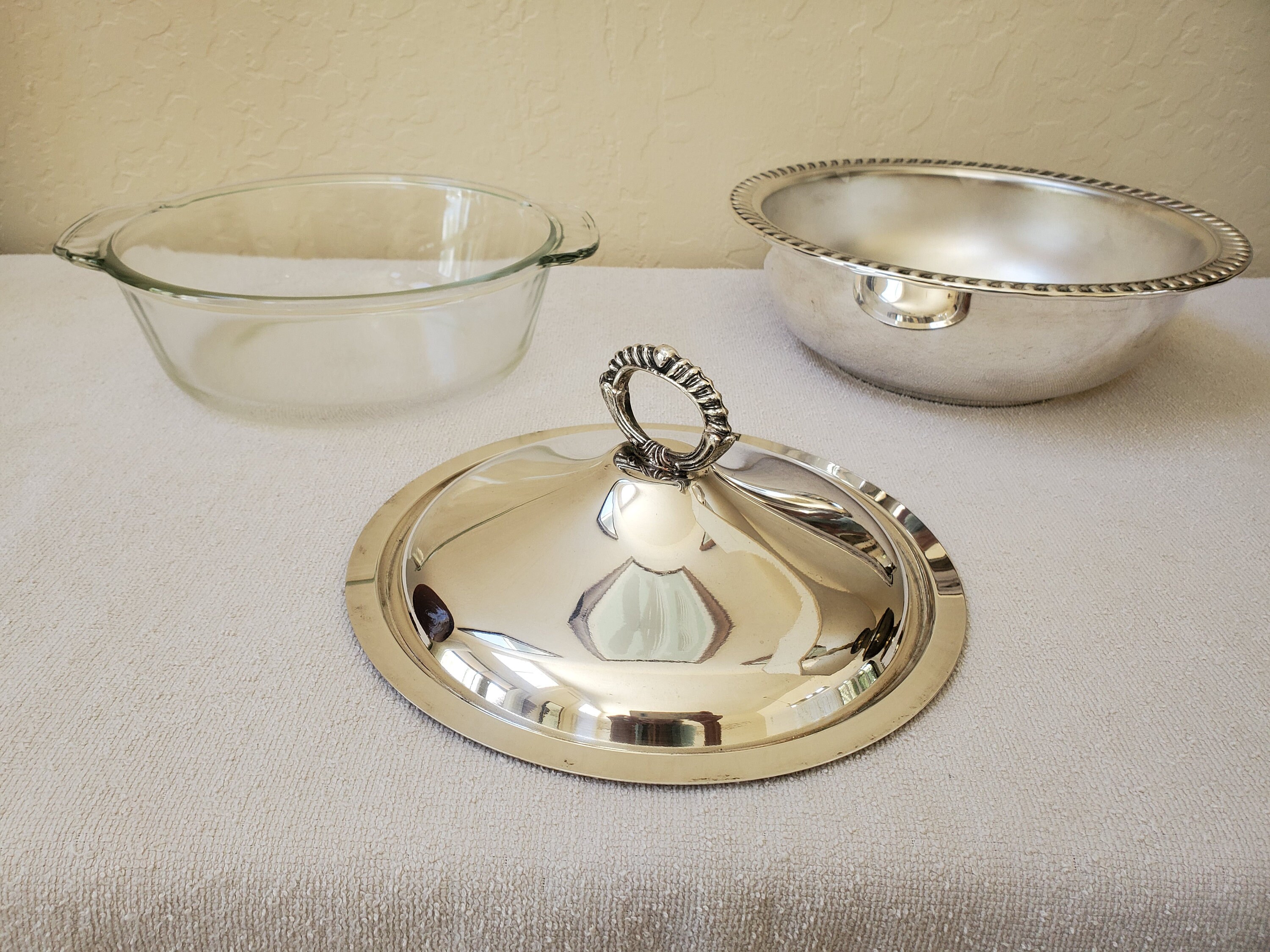Vintage Silverplate Covered Casserole Dish. Beautiful Silverplate ...