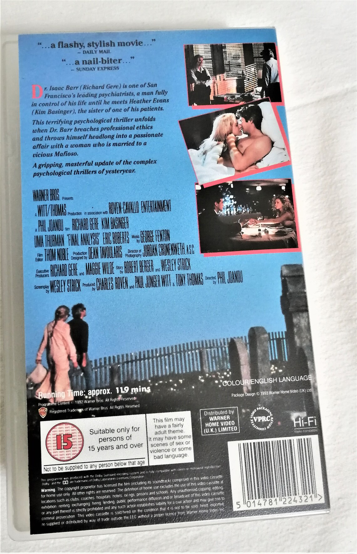 Final Analysis VHS 1992 Richard Gere / Kim Basinger - Etsy Final Analysis VHS 1992 Richard Gere / Kim Basinger - Etsy