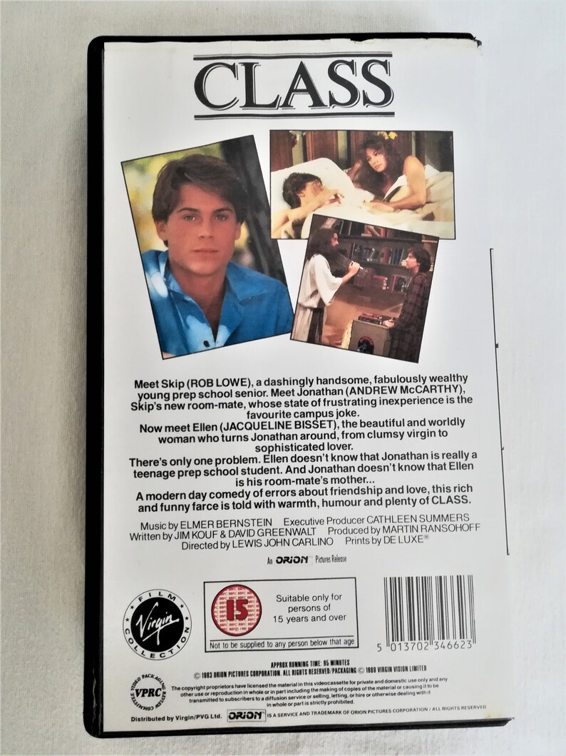 Class VHS 1983 Classic 80's Movie Rob Lowe Jacqeline | Etsy Sweden