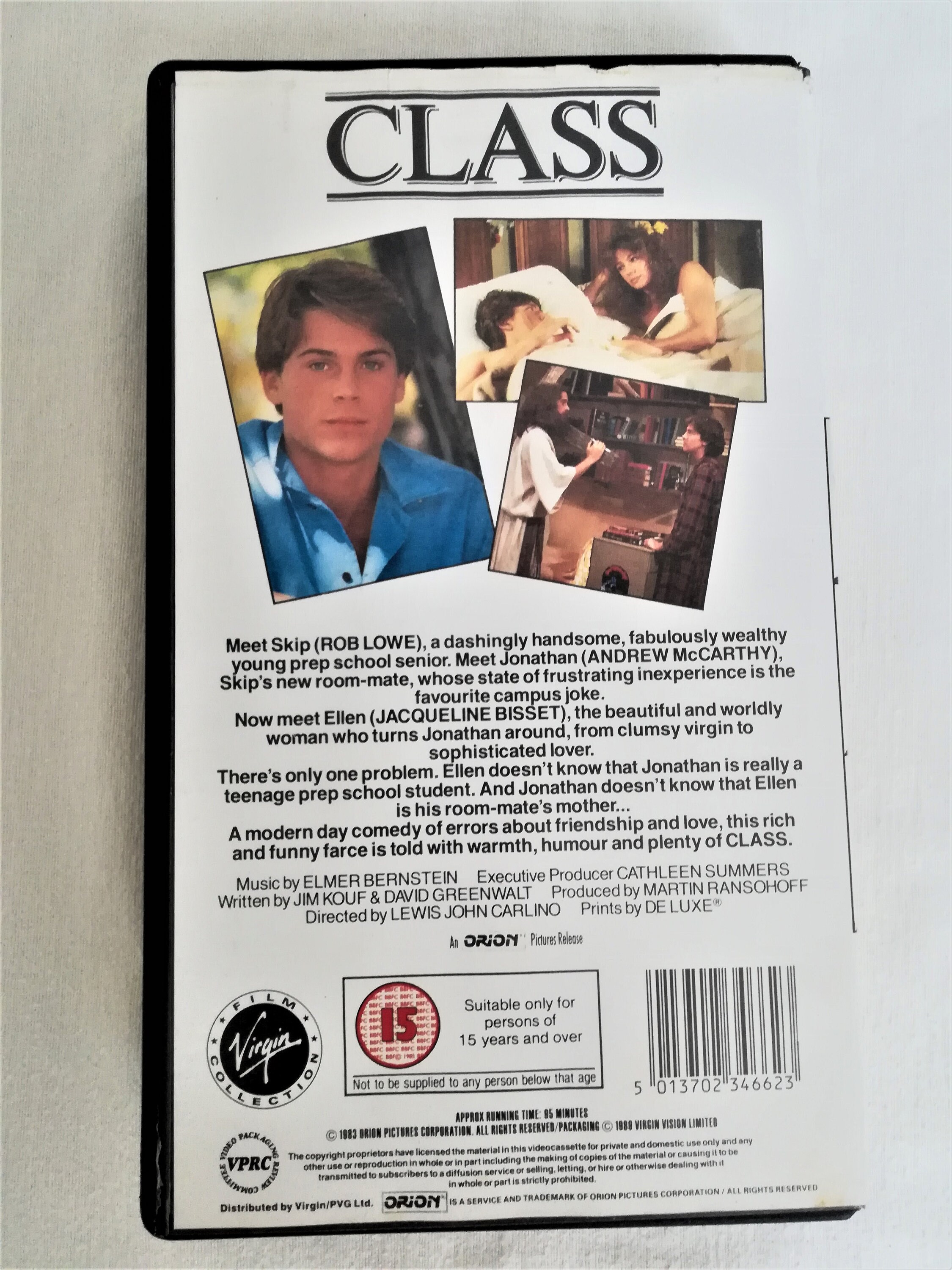 Class VHS 1983 Classic 80's Movie Rob Lowe Jacqeline Bisset VHS Video ...