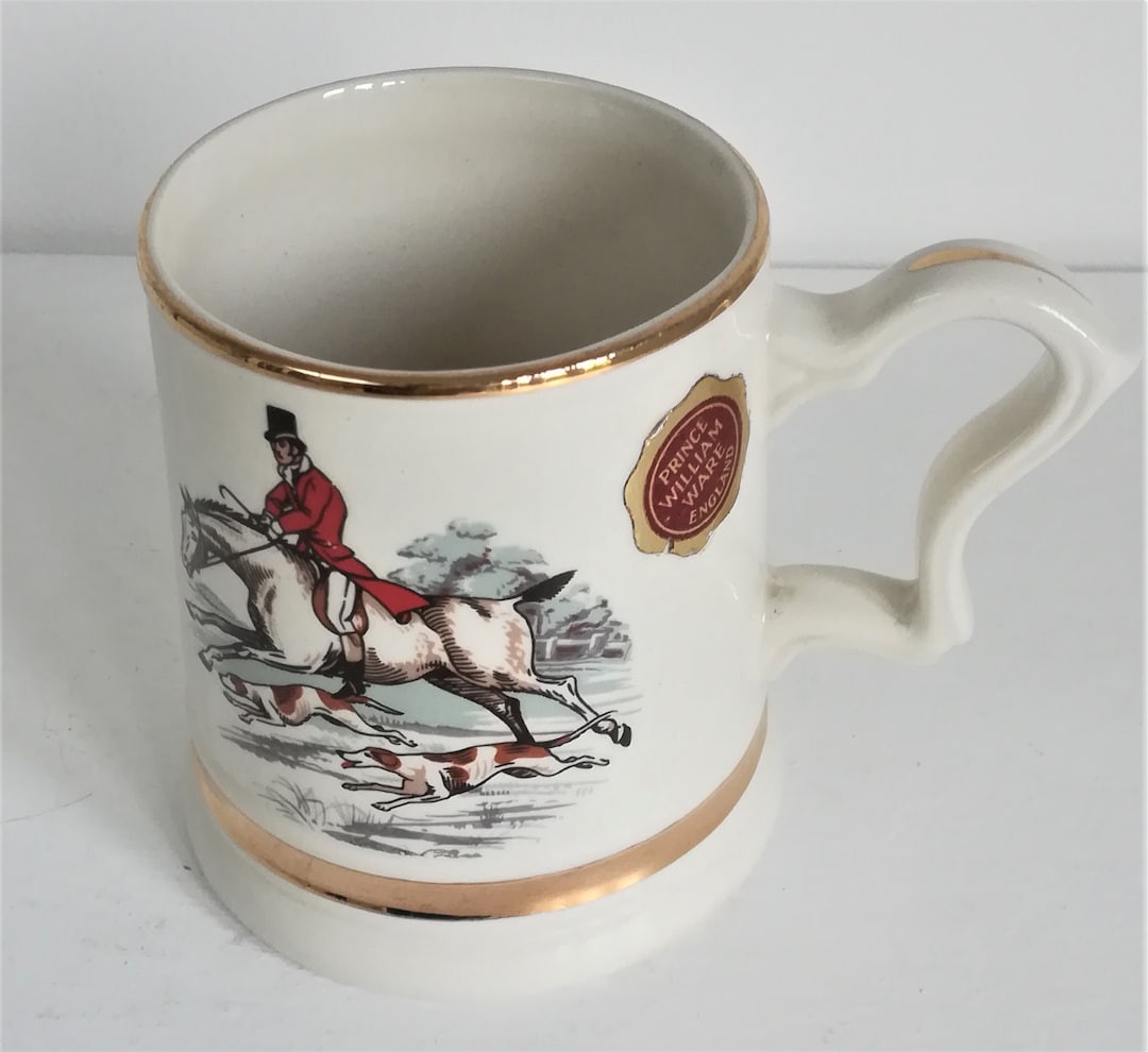Vintage Prince William Ware 22 Carat Gold Hunting Dogs Horses Hunt ...