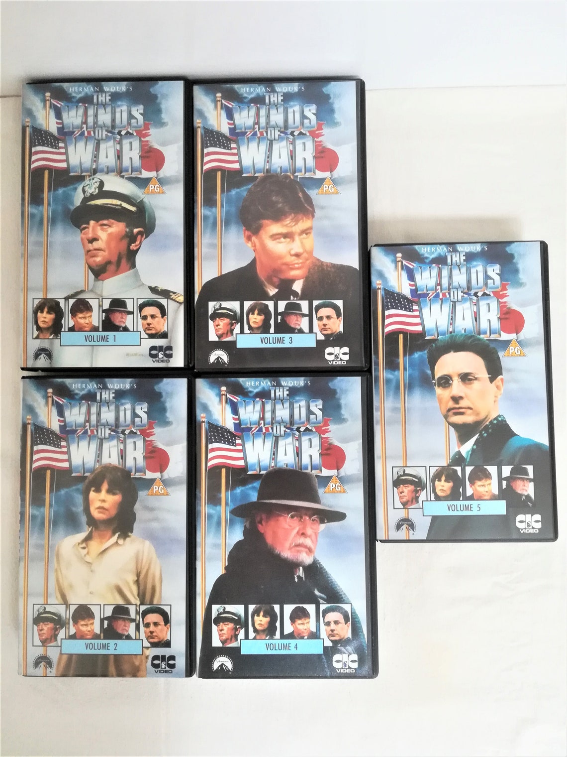 The Winds of War VHS Series 1-5 Box Set VHS Video Movie Cassette Tape ...