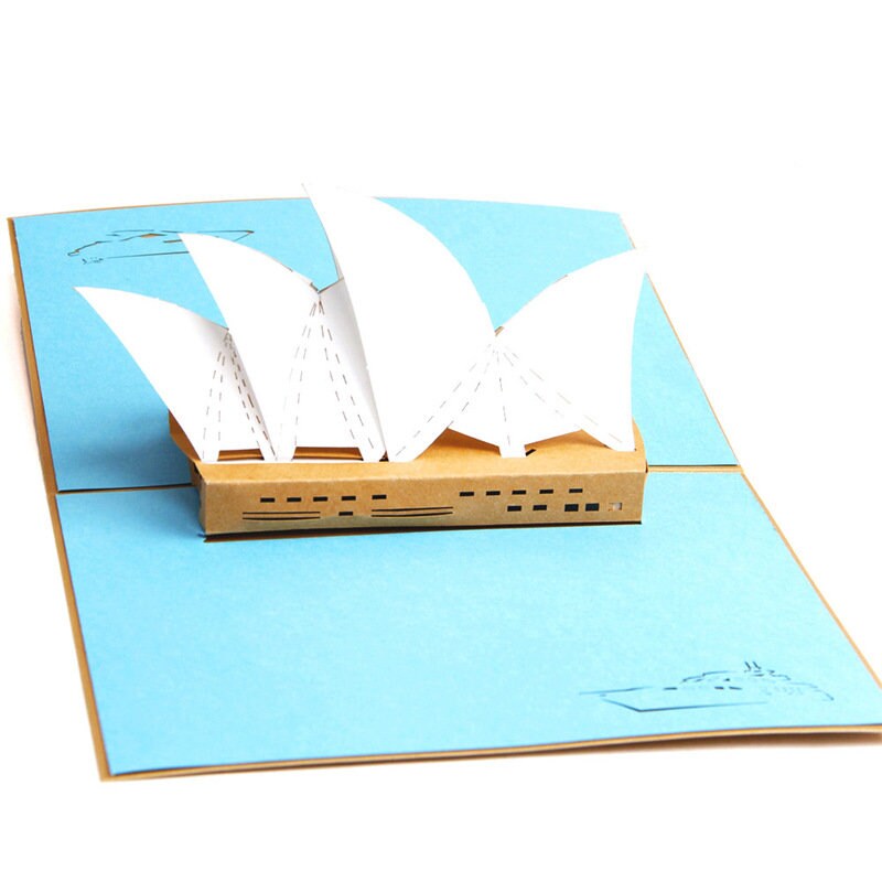 Fish Sydney Opera House Creative 3D Birthday Card Sailfish Greeting ...