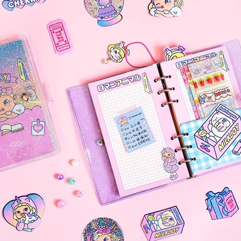 Loose-leaf Notebook Journal Cute Cartoon Notepad Schedule Book Original ...