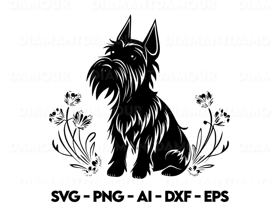 Scottish Terrier SVG Dog Svg Files for Cricut Scottie - Etsy
