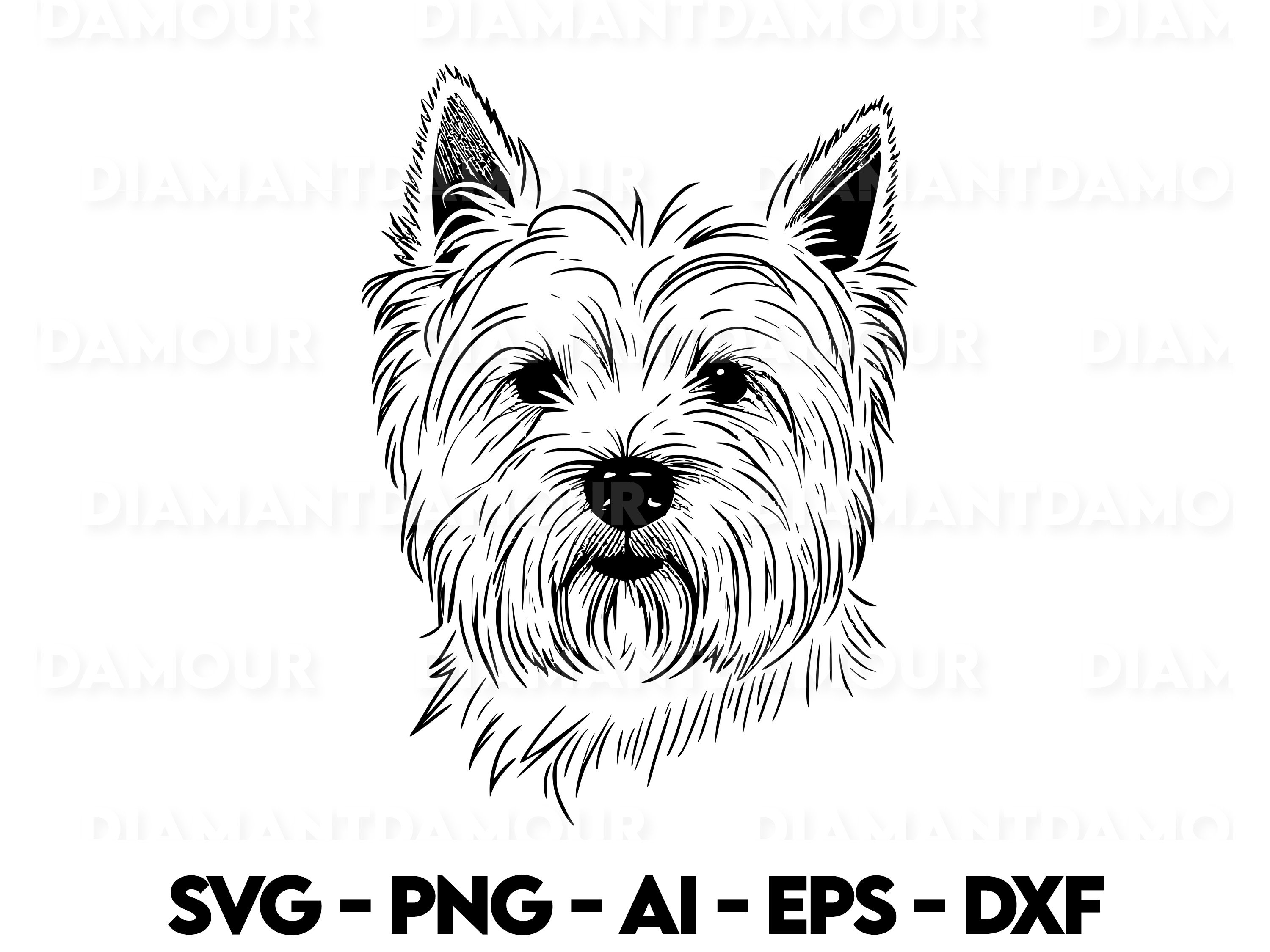 West Highland White Terrier SVG Westie Clipart Dog SVG - Etsy
