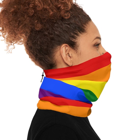 Rainbow Stripe Gay Pride Flag LGBT Face Covering Mask | Etsy