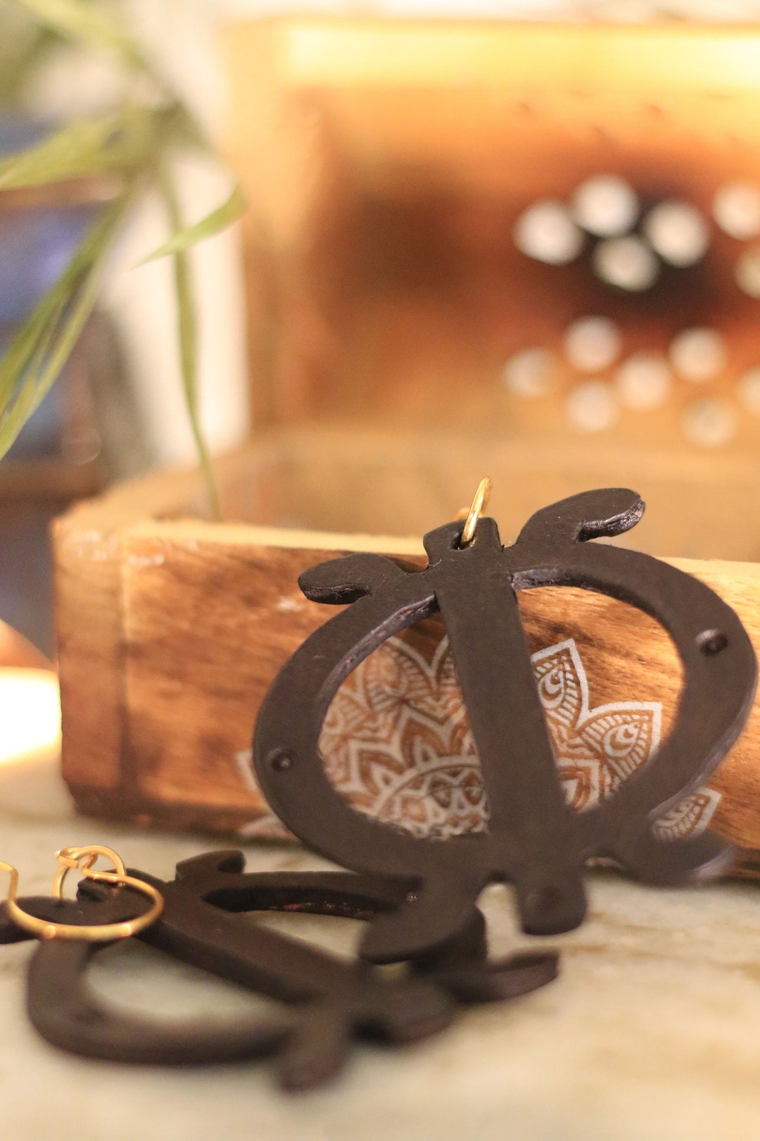 Adinkra Symbol: Denkyem "adaptability" Hand Crafted Leather Earrings ...