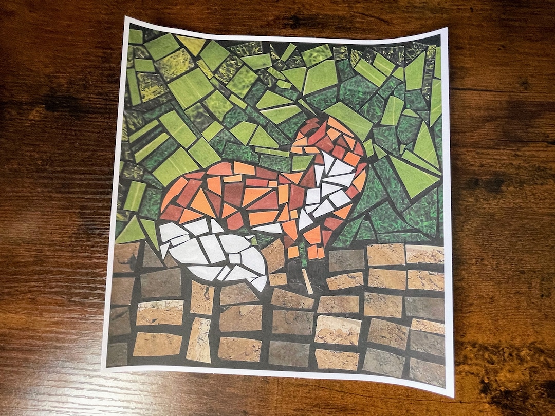 Mosaic Fox - Etsy