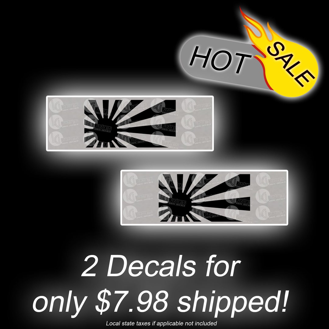 Rising Sun JDM Honda Motorsport Logo 2 Vinyl Decals for Window/case and ...
