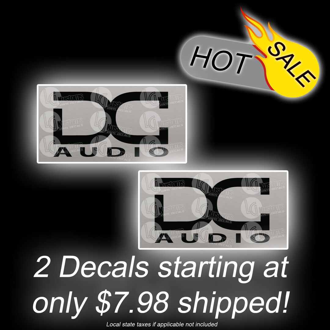 DC Audio Car Audio Logo (2) Vinyl Decals - Free Upgraded Shipping and ...