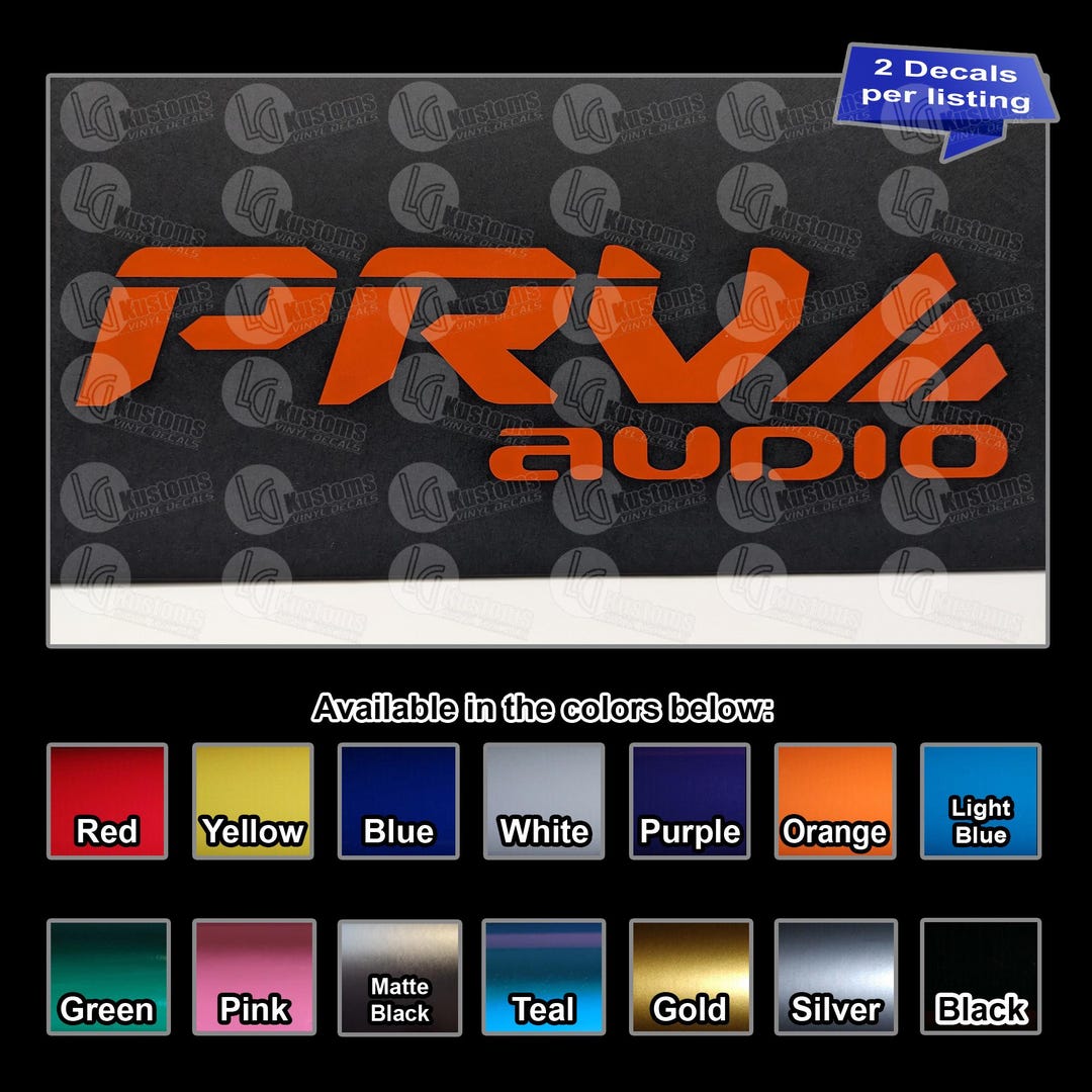 PRV Audio Car Audio Logo Vinyl Decals - 2 Pack - REAL USPS Tracking ...