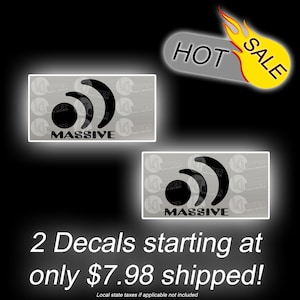 Massive Audio Car Audio Logo (2) Vinyl Decals - Free Upgraded Shipping ...