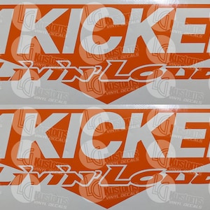 Kicker Car Audio Logo (2) Vinyl Decals - Free Upgraded Shipping and ...