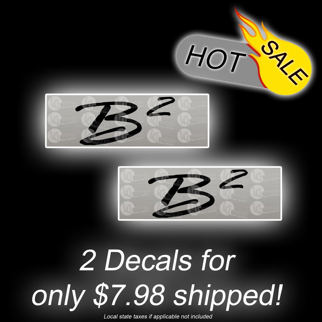 B2 Audio Car Audio Logo 2 Vinyl Decals for Window/case and Many Other ...